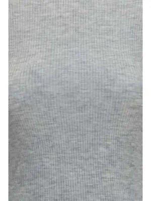Brunello Cucinelli Lightweight Ribbed Sweater - Gray