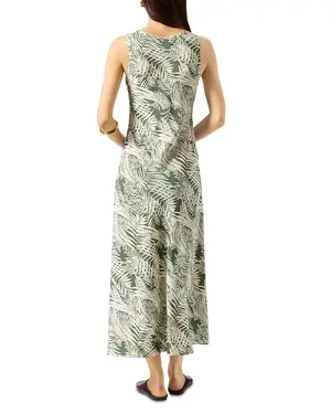 ARGENT Silk Tank Dress With Tropical Print