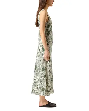ARGENT Silk Tank Dress With Tropical Print
