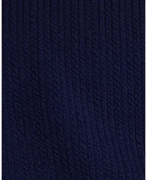 CHANGE OF SCENERY Layla U-bar Trim Textured Low-rise Hipster Bikini Bottom - Navy Texture