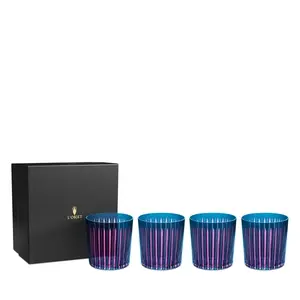 L'Objet Prism Double Old Fashioned Glasses Set Of 4 - Blue