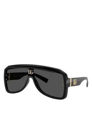 Dolce & Gabbana Aviator Shield Sunglasses - Black