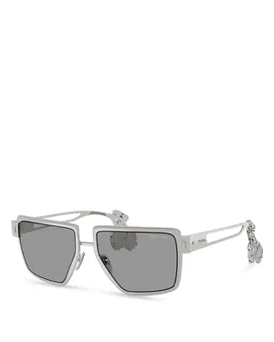 Prada Square Frame Sunglasses - Silver