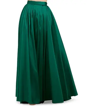 EMILY SHALANT Soft Taffeta Ball Gown Skirt - Emerald
