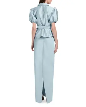 EMILY SHALANT Taffeta Puff Sleeve Blouse