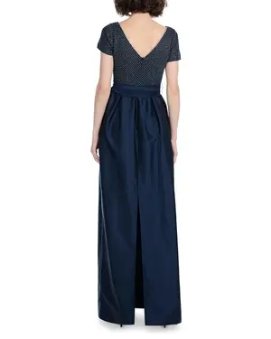 EMILY SHALANT Filagree Glass Beaded Gown