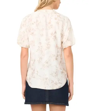 Vince Camuto Short Sleeve Puff Sleeve Top