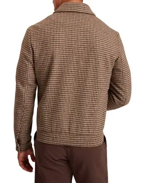 Ted Baker London Baglan Harrington Jacket In Houndstooth Wool
