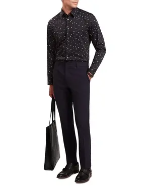 Ted Baker London Iskran Slim Fit Ditsy Floral Shirt - Navy