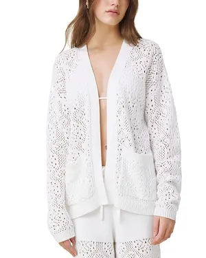 Women's White Crochet Cardigans