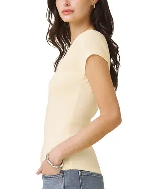 Splendid Josie V Neck Tee - Lemon Drop