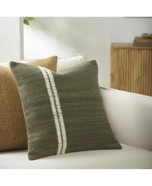 SURYA Jundah Decorative Pillow, 18l X 18w - Olive