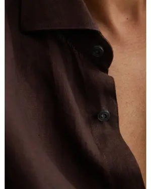 REISS Ruban Long Sleeve Linen Shirt
