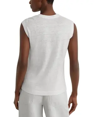 REISS Taylor Twisted Linen Tank Top