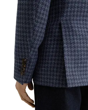 REISS Romana Tailored Fit Single Breasted Two Button Notch Dogstooth Blazer