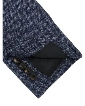 REISS Romana Tailored Fit Single Breasted Two Button Notch Dogstooth Blazer