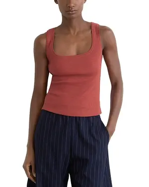 REISS Riva Square Neck Vest