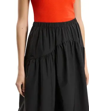 Theory Seamed Yoke Midi Skirt