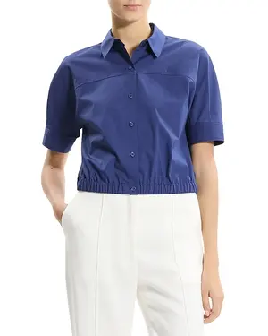 Theory Theory Button Front Shirt Sphere Navy
