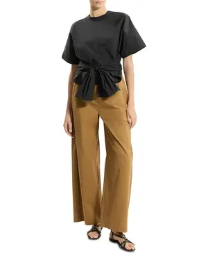 Theory Boxy Tie Front Top