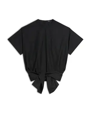 Theory Boxy Tie Front Top