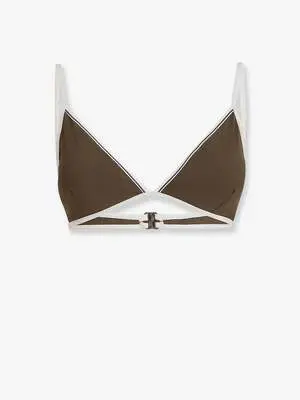 Brunello Cucinelli Nylon Bikini Top With Monile Details - Multicolor