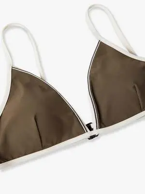 Brunello Cucinelli Nylon Bikini Top With Monile Details - Multicolor