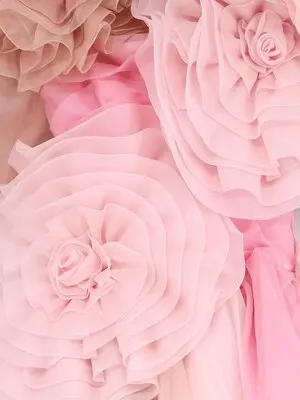 Dolce & Gabbana Chiffon Maxi Dress With Bustier Detail