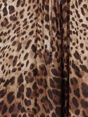 Dolce & Gabbana Animal Print Silk Kaftan Dress