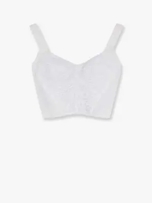 Dolce & Gabbana Bustier Top With Lace Inserts - Multicolor