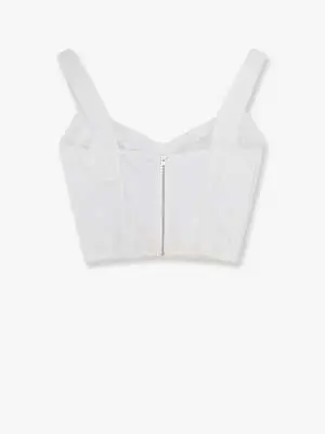 Dolce & Gabbana Bustier Top With Lace Inserts