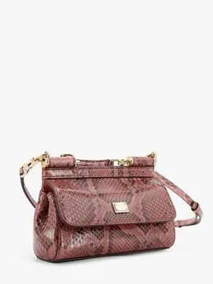 Dolce & Gabbana Sicily Shiny Python Mini Handbag - Multicolor