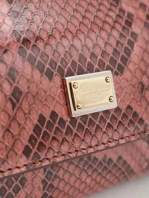 Dolce & Gabbana Sicily Shiny Python Mini Handbag - Multicolor