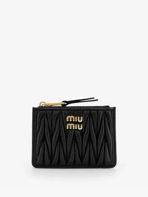 Miu Miu Quilted Leather Card Holder - Multicolor
