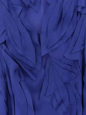 Alberta Ferretti Sleeveless Crew-neck Maxi Dress With Satin Appliques
