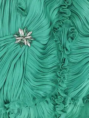 Costarellos Lurex Georgette Long Dress