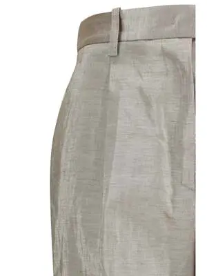 FORTE_FORTE Lurex Tweed Pants With Micro Sequins And Shimmering Thread