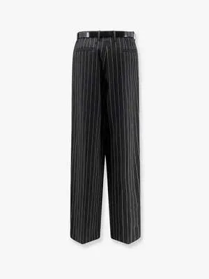 Dolce & Gabbana Wool And Linen Blend Pinstripe Trousers