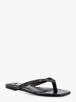 TOTEME Croc-embossed Leather Sandals - Brown