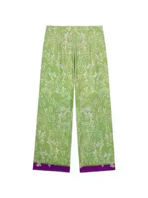 Shanghai Tang Mulberry Silk Palazzo Pants