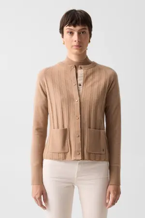 Bogner Tanja Virgin Wool Cashmere Cardigan - Camel