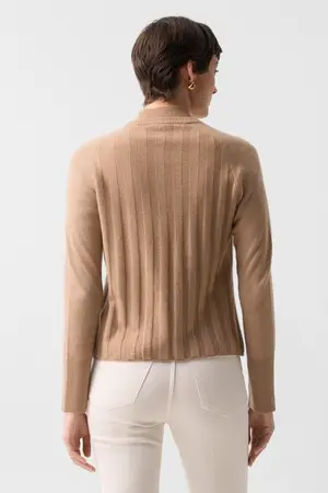 Bogner Tanja Virgin Wool Cashmere Cardigan - Camel