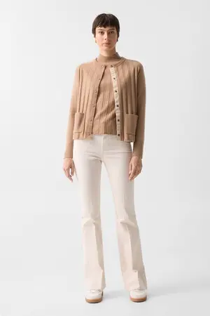 Bogner Tanja Virgin Wool Cashmere Cardigan - Camel