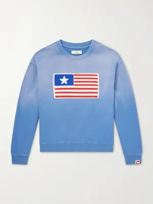 CHERRY LOS ANGELES Embroidered Cotton-jersey Sweater