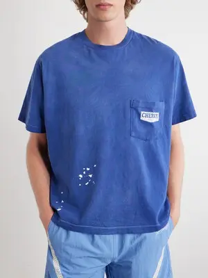 CHERRY LOS ANGELES Paint-splattered Cotton-jersey T-shirt