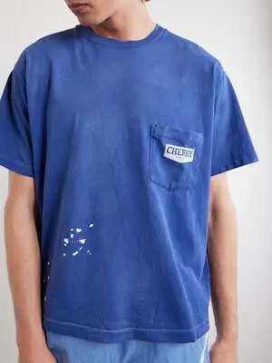 CHERRY LOS ANGELES Paint-splattered Cotton-jersey T-shirt