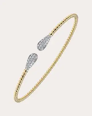 Gabriel & Co. Diamond & 14k Bujukan Teardrop Cuff