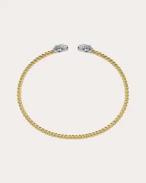 GABRIEL & CO. Diamond & 14k Two-tone Pear Cuff Bracelet