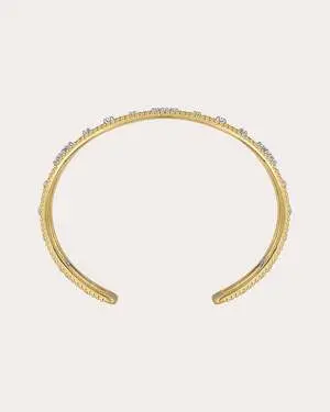 Gabriel & Co. Diamond & 14k Two-tone Bujukan Channel Cuff