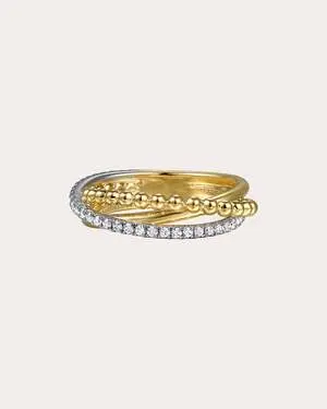Gabriel & Co. Diamond & Two-tone Bujukan Crisscross Ring